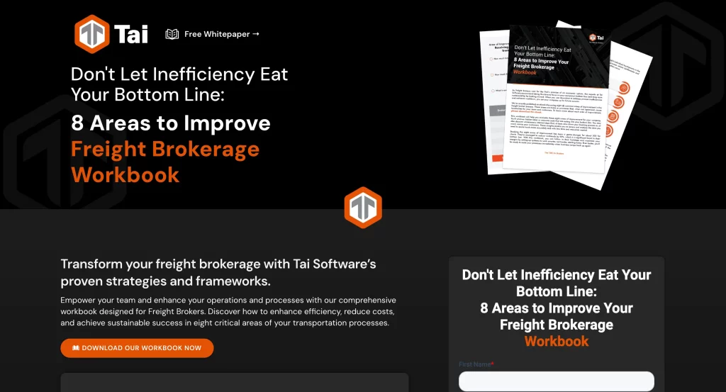 8 Areas To Improve Your Freight Brokerage - Tai Software