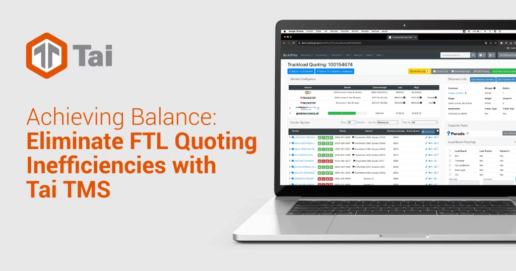 Achieving Balance: Eliminate FTL Quoting Inefficiencies With Tai TMS ...