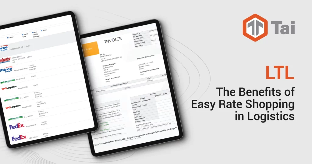 LTL: The Benefits Of Easy Rate Shopping In Logistics - Tai Software