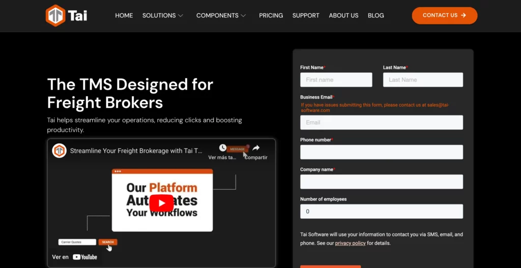 The TMS Designed For Freight Brokers - Tai Software