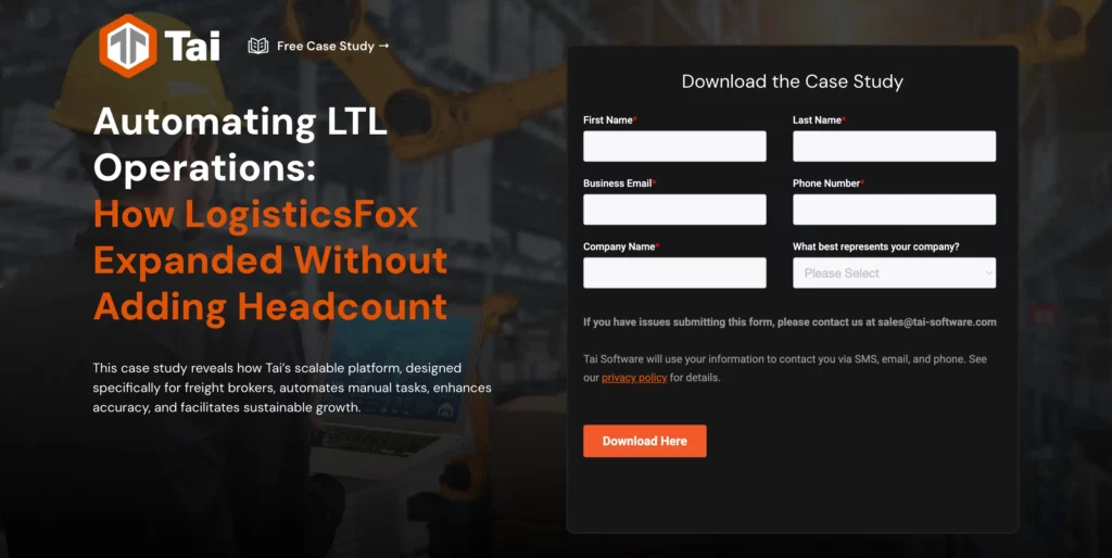 Logistics Fox Case Study - Tai Software